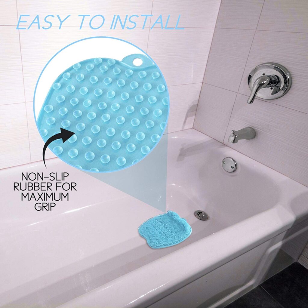 Foot Scrubber Cleaner Massager Acupressure Mat With Non-Slip Suction ...