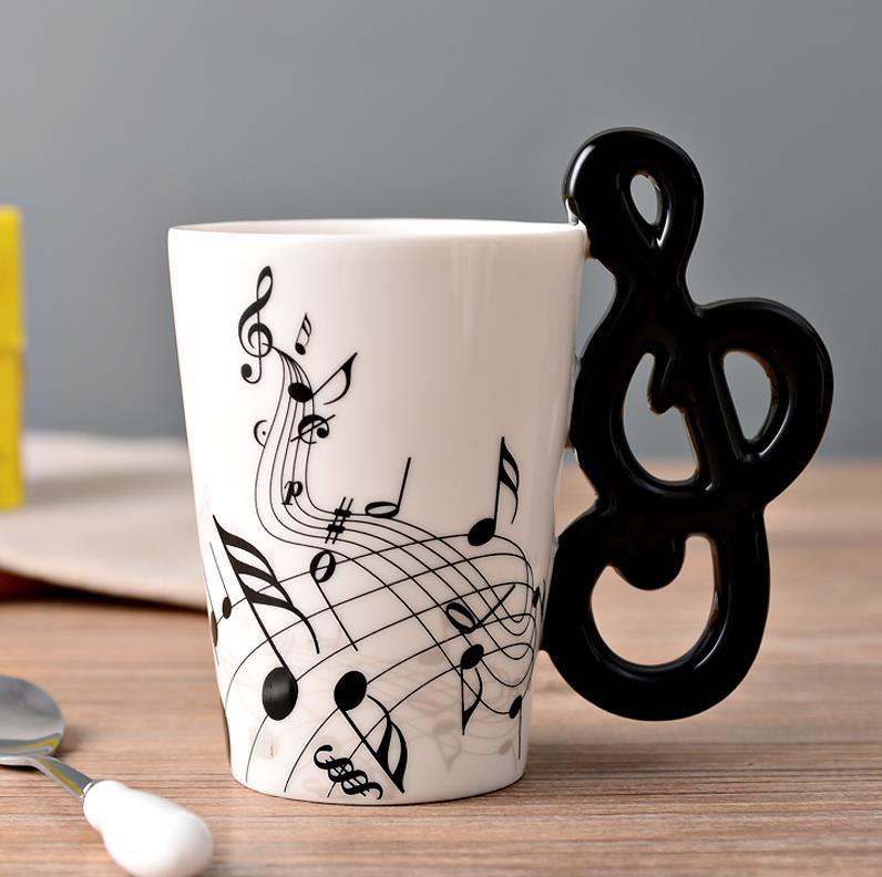 Music Note Guitar Mug Milk Coffee Cup -More Funny Cups - Funiyou