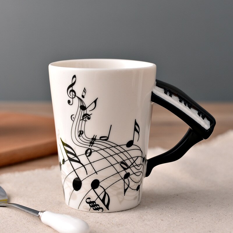Music Note Guitar Mug Milk Coffee Cup -More Funny Cups - Funiyou