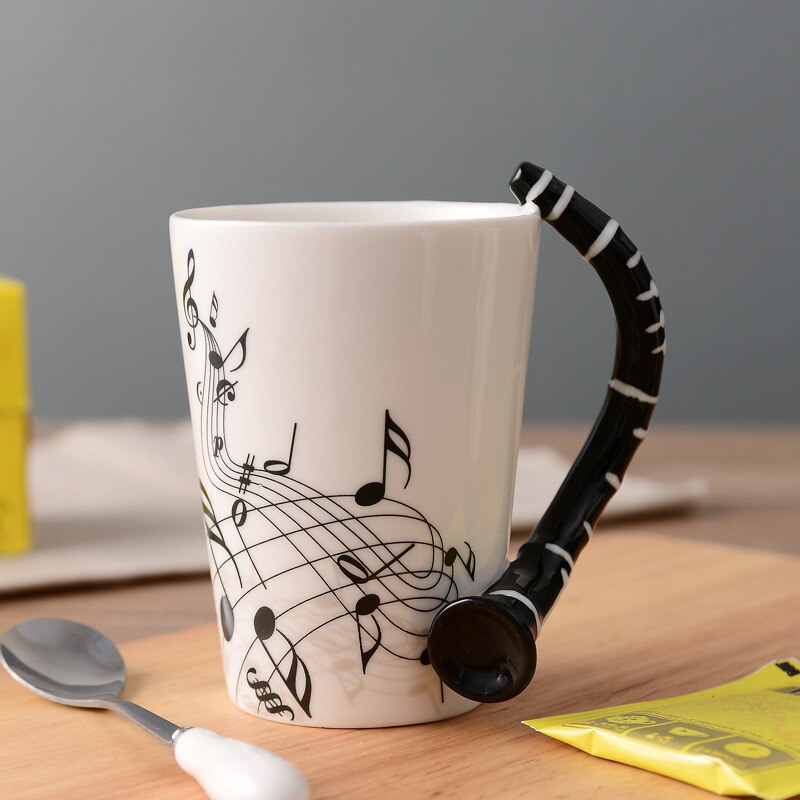 Music Note Guitar Mug Milk Coffee Cup -More Funny Cups - Funiyou