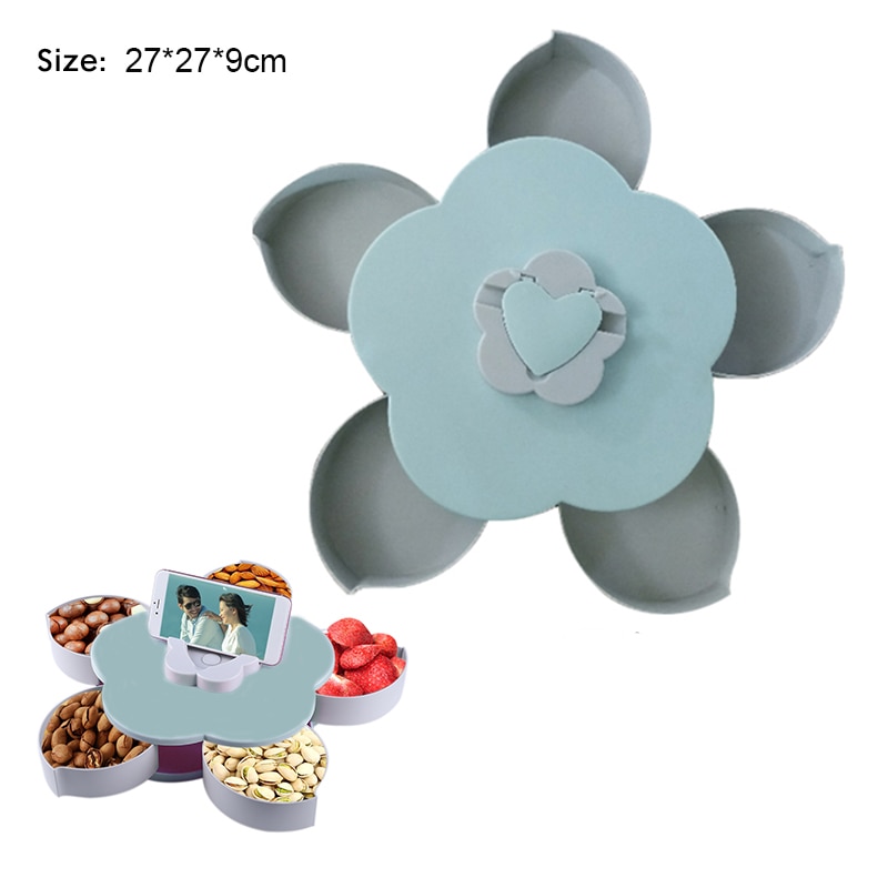 Rotating Nuts Snack Tray Candy Box with Phone Holder - Funiyou