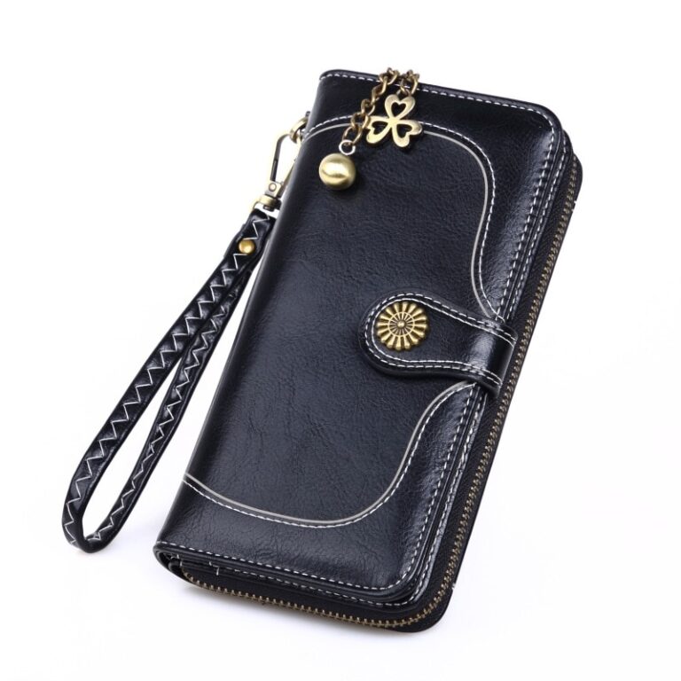 Women's Long Leather Cell Phone Wallet Large Capacity - Funiyou