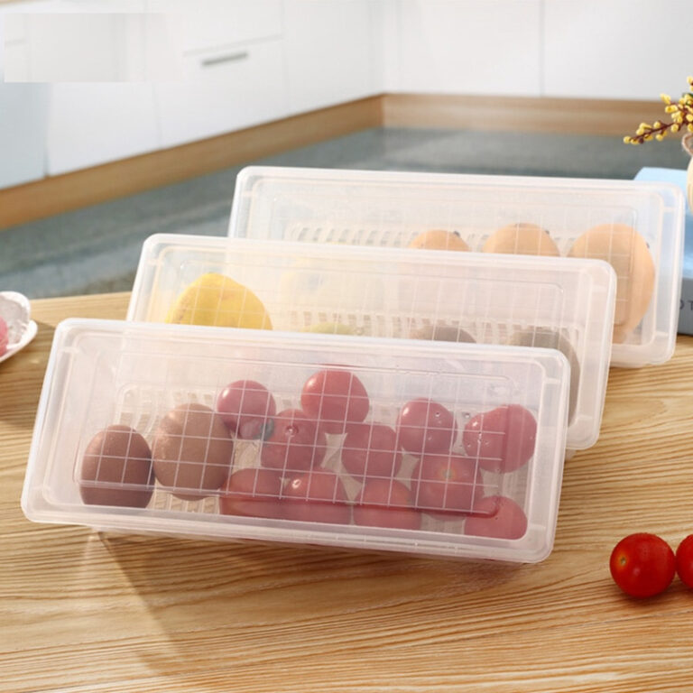 Refrigerator Food Storage Drain Fresh Keeping Box With Lid - Funiyou