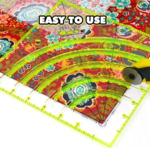 Easy Quilting Fabric Circle Cut Ruler DIY Patchwork Ruler - Funiyou