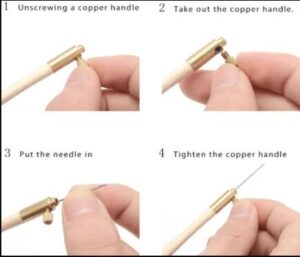 French Embroidery Tambour Hook With 3 Replacement Needles - Funiyou