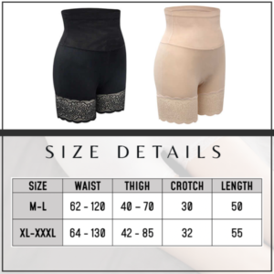 Anti-Chafing Ice Silks Thigh Saver High Waist Hips Up Shapewear Tummy ...