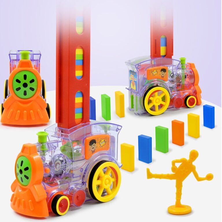 Automatic Dominoes Train Game Toy (80 Pcs) - Funiyou