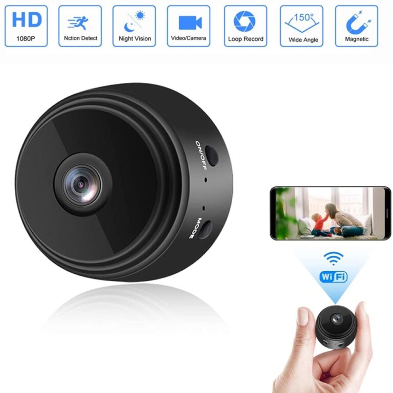 Mini Camera Camcorder Round HD 1080P Night Vision WiFi Remote Control ...