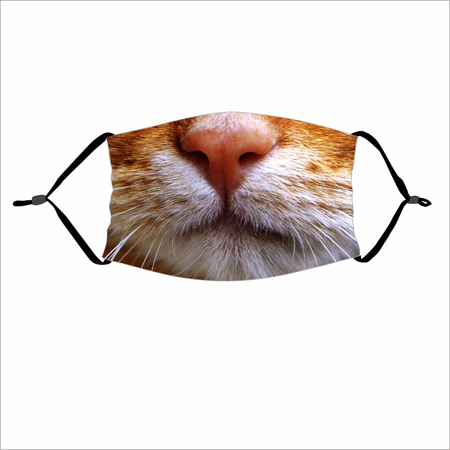 Cat Dog Cheetah Animal Print Face Mask Covid with Filter Pad - Funiyou