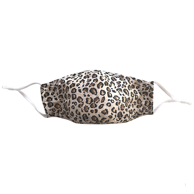 Leopard Print Face Mask Washable with Filter Pocket for Women - Funiyou