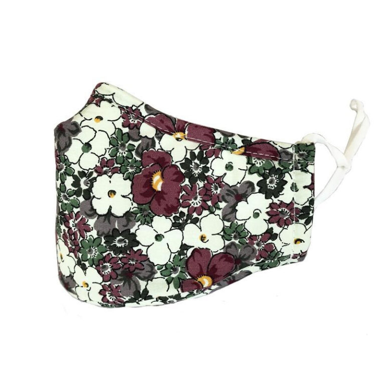 Floral Cotton Face Mask Washable with Filter Pocket for Women - Funiyou