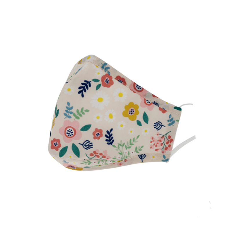 Floral Cotton Face Mask Washable with Filter Pocket for Women - Funiyou