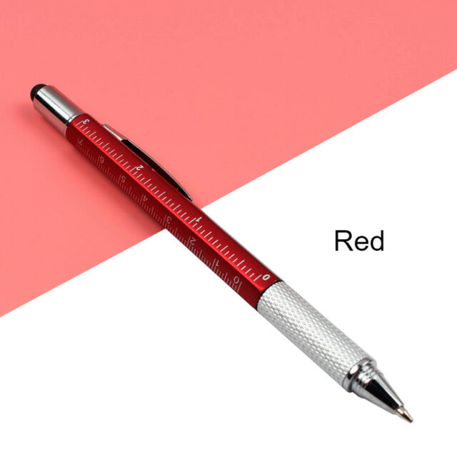 6 in 1 Multi-functional Stylus Pen (Pen with Ruler, Level, Screwdriver ...