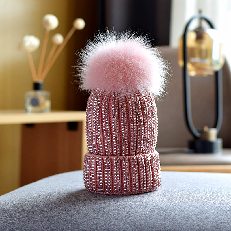 Luxury and Warm Wool Knitted Pom-Poms Cap Beanies - Funiyou