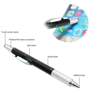 6 in 1 Multi-functional Stylus Pen (Pen with Ruler, Level, Screwdriver ...