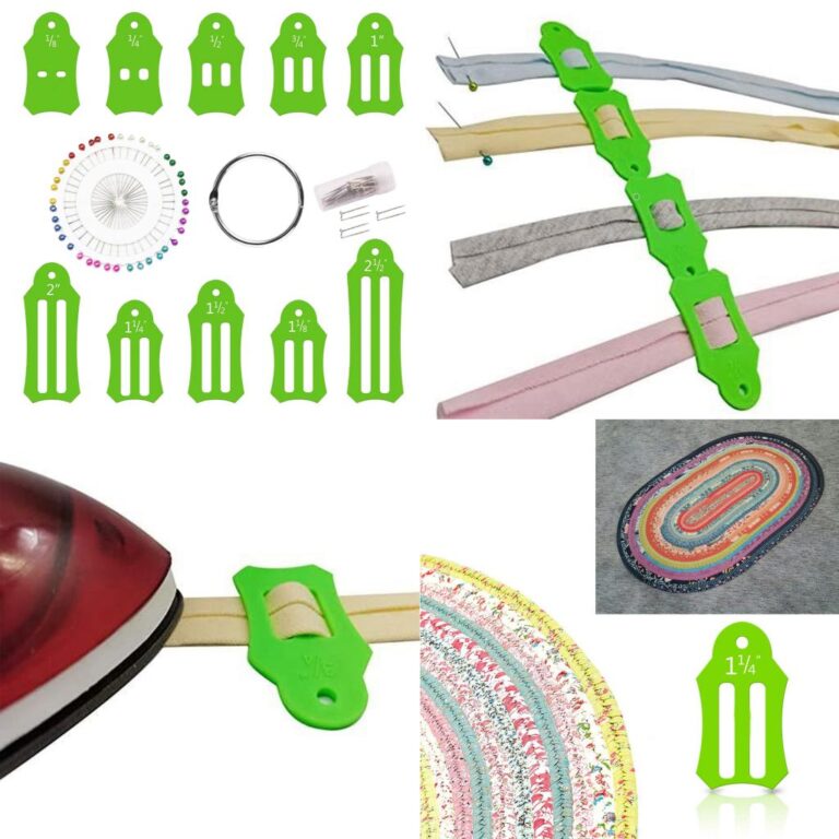 Bias Tape Fabric Maker Kit Set for Sewing Quilting Roll Sasher Tools ...