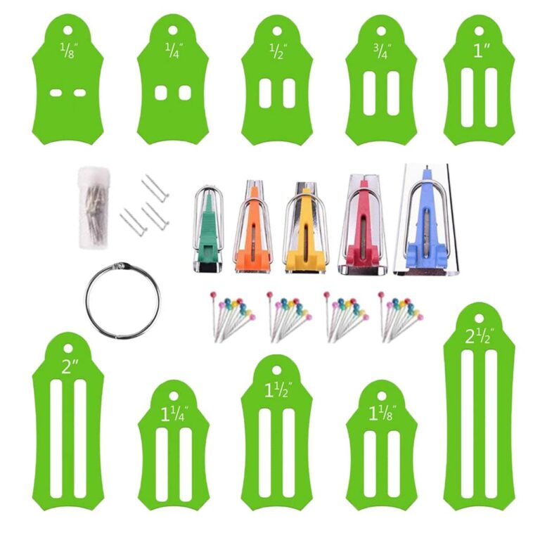 Bias Tape Fabric Maker Kit Set for Sewing Quilting Roll Sasher Tools ...